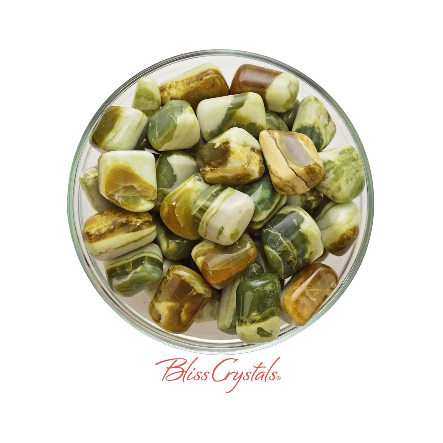 Bytownite Serpentine Tumbled Stone Celestial Feldspar – Bliss Crystals