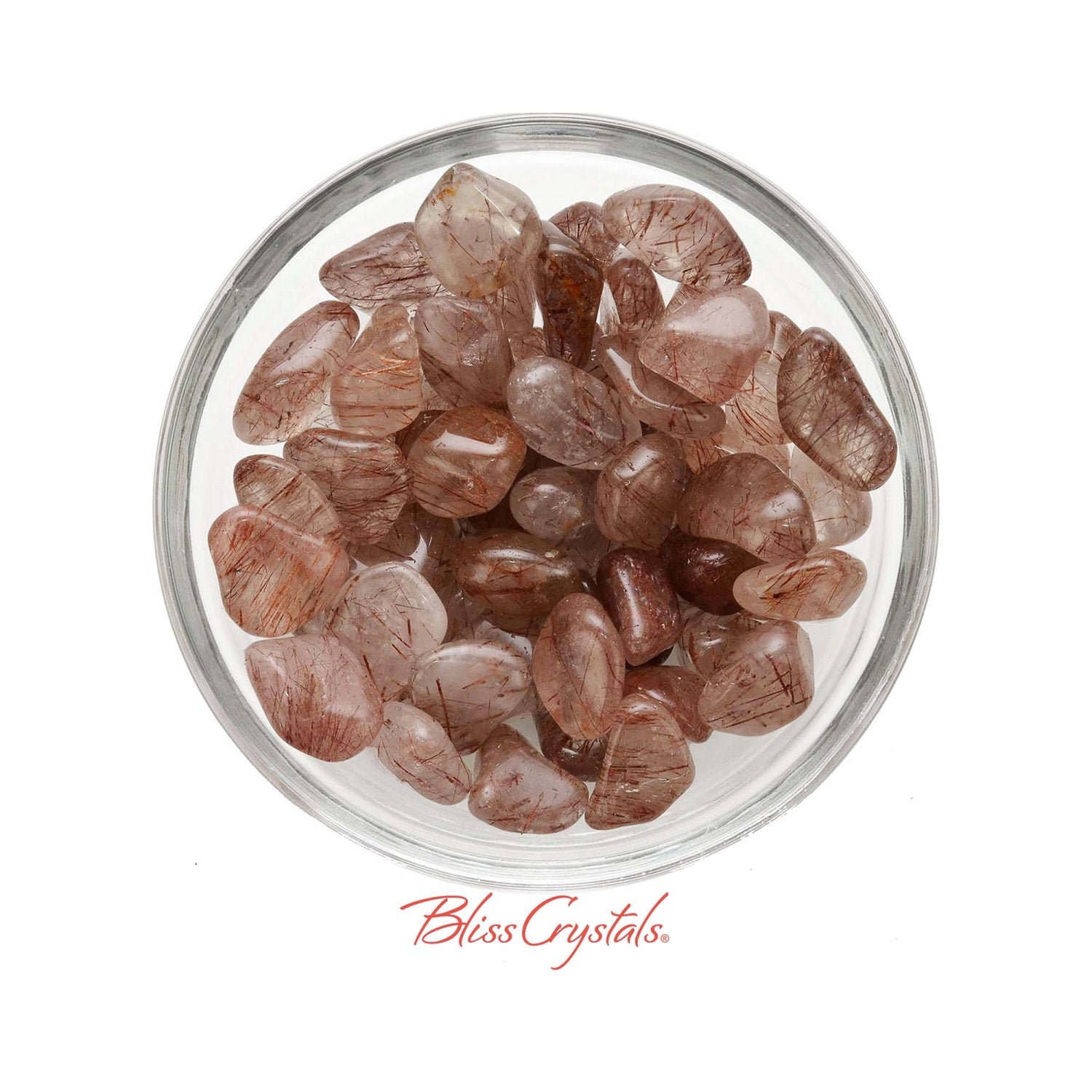 Red Rutilated Quartz Tumbled Stone Medium Large – Bliss Crystals